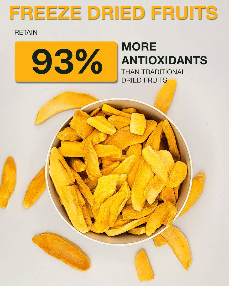 Freeze Dried Mango Slices - Crunchy 100% Natural Fruit - 4.3 oz ...